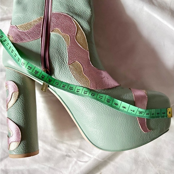 Butrich | Shoes | Butrich Anaconda Snake Leather Platform Boots In Blue ...